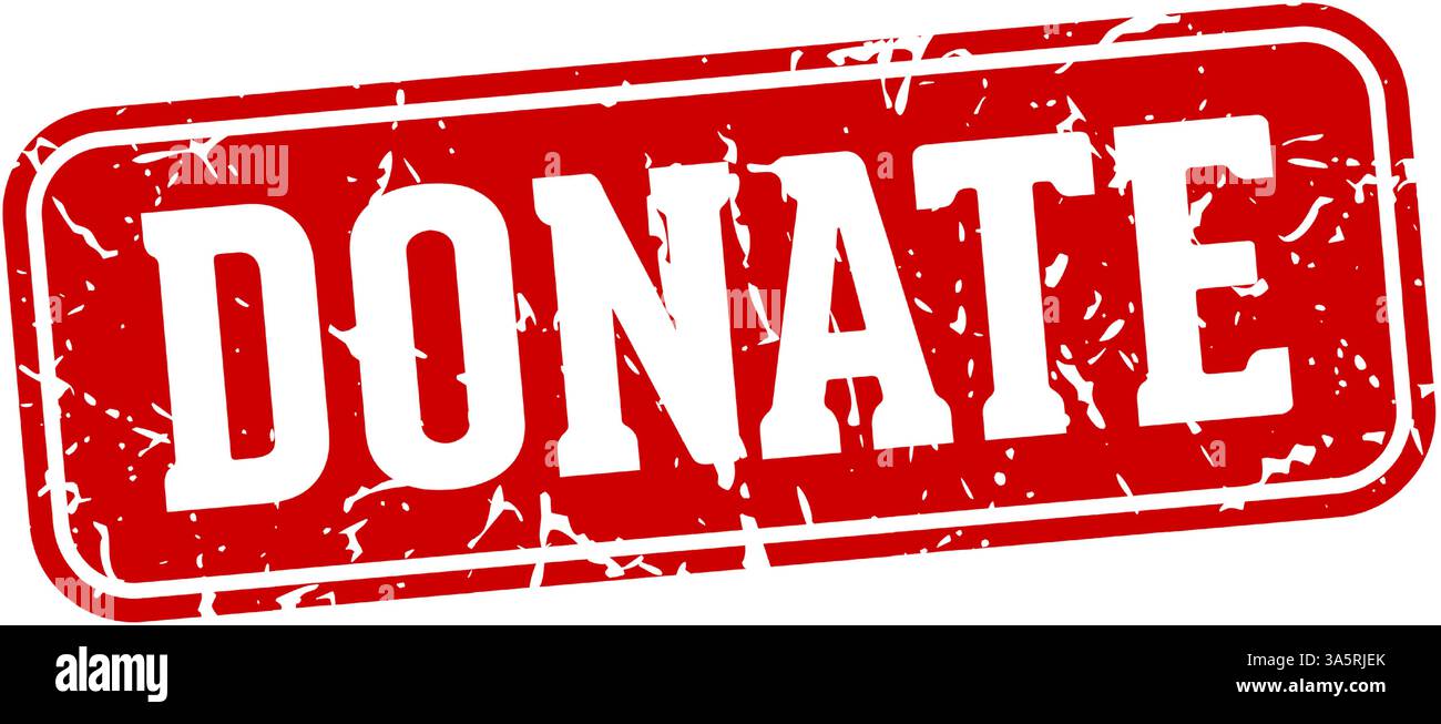 donate stamp. donate rectangular sign isolated on transparent ...