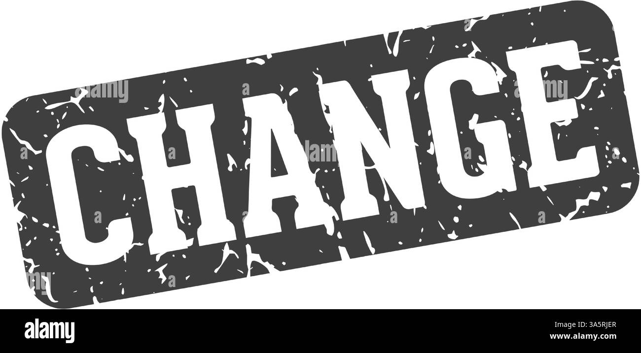 change stamp. change rectangular sign isolated on transparent ...