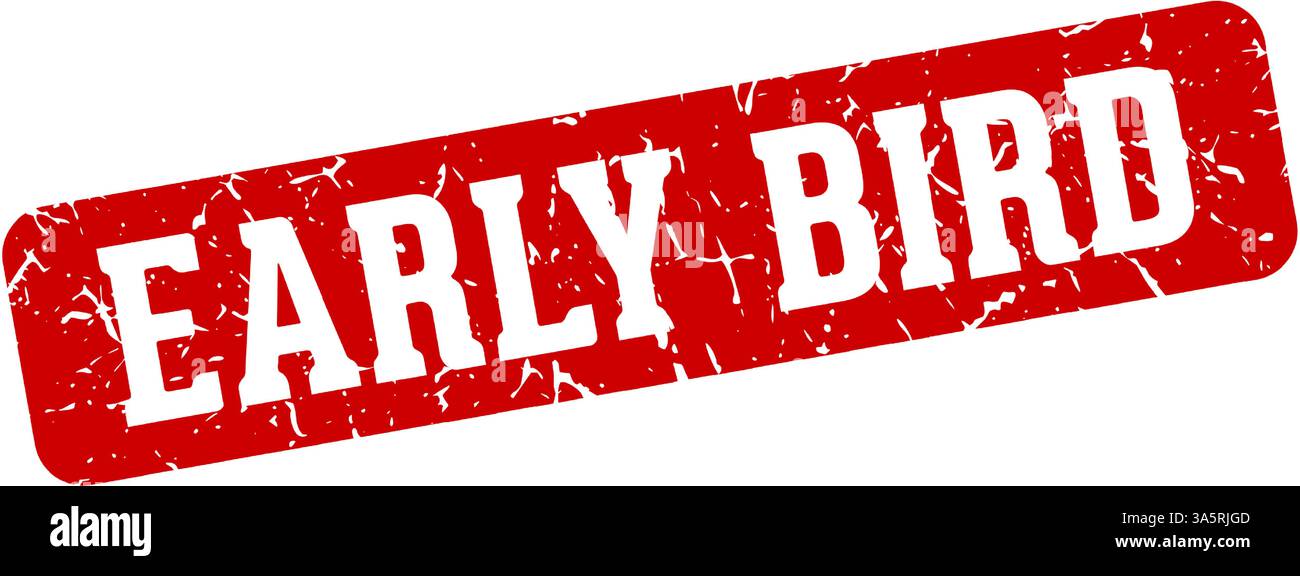 early bird stamp. early bird rectangular sign isolated on transparent ...