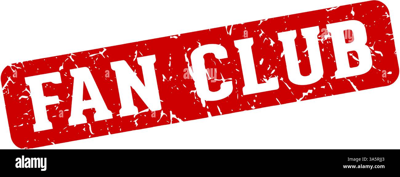 fan club stamp. fan club rectangular sign isolated on transparent ...
