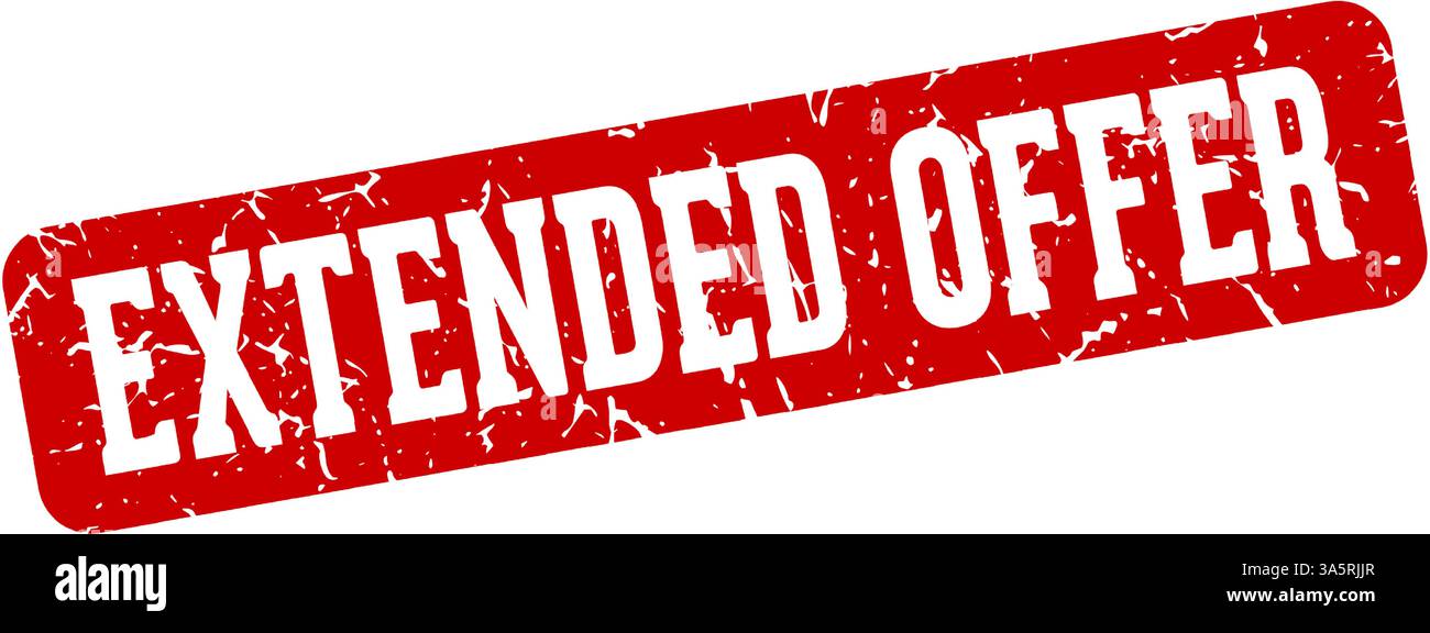 extended offer stamp. extended offer rectangular sign isolated on ...