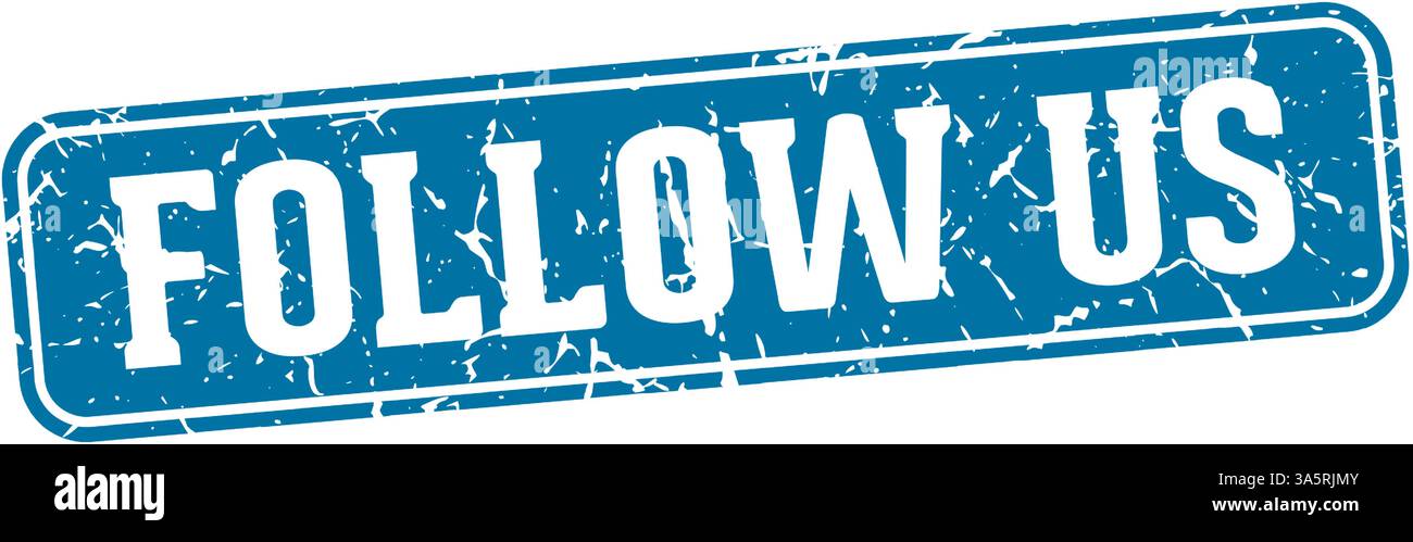 follow us stamp. follow us rectangular sign isolated on transparent ...
