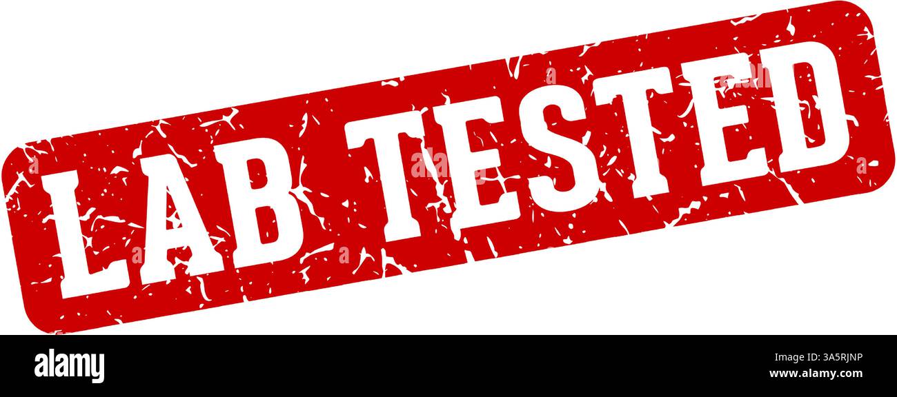 lab tested stamp. lab tested rectangular sign isolated on transparent ...