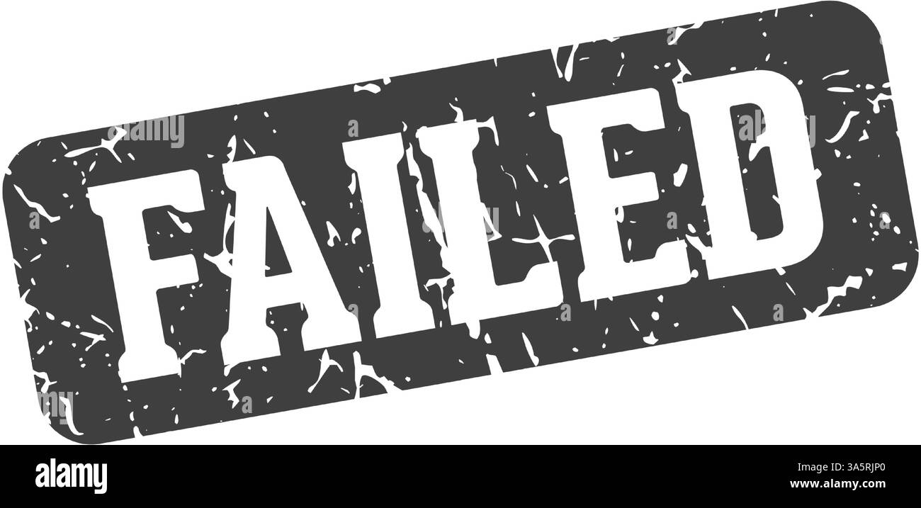 failed stamp. failed rectangular sign isolated on transparent ...