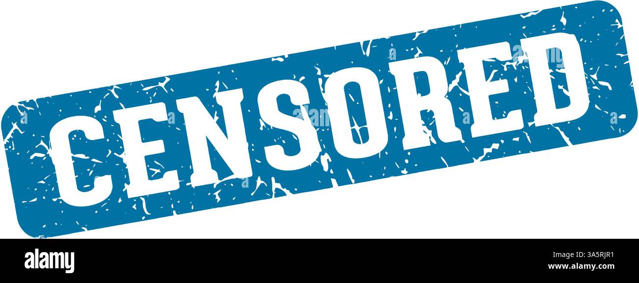 censored stamp. censored rectangular sign isolated on transparent ...