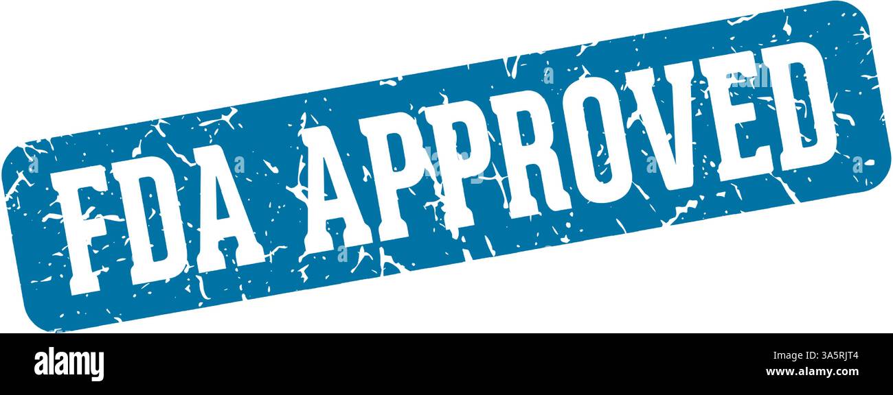 fda approved stamp. fda approved rectangular sign isolated on ...