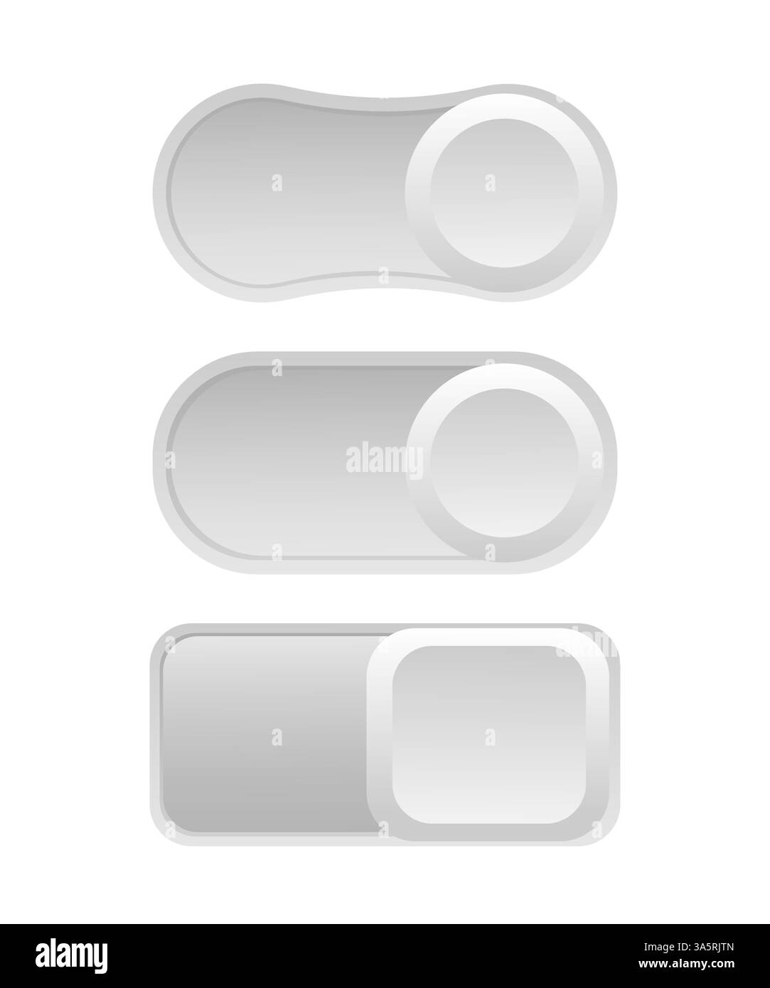 Toggle switch. On and Off. On white background. Vector illustration ...