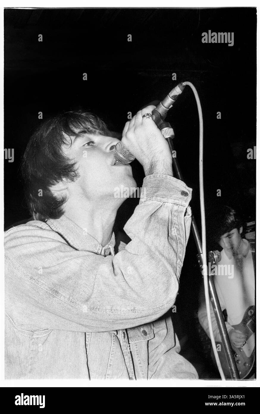 OASIS, FIRST NATIONAL TOUR, 1994: Liam Gallagher of Oasis at The Fleece ...