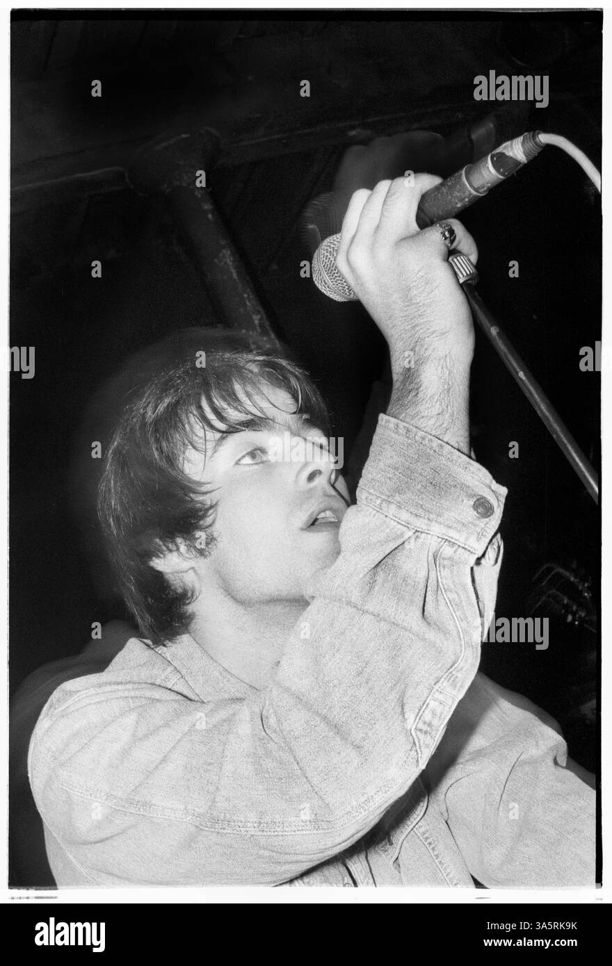 OASIS, FIRST NATIONAL TOUR, 1994: Liam Gallagher of Oasis at The Fleece ...