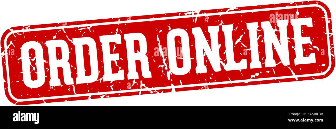 order online stamp. order online rectangular sign isolated on ...