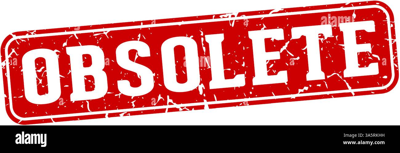 obsolete stamp. obsolete rectangular sign isolated on transparent ...