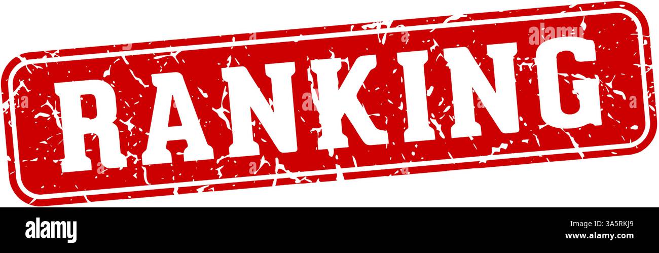 ranking stamp. ranking rectangular sign isolated on transparent ...