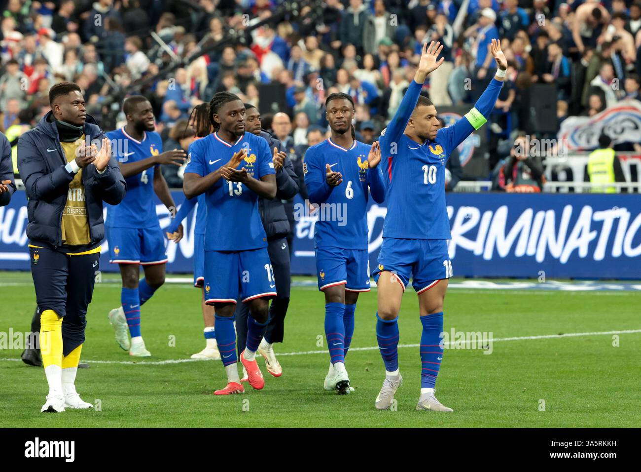 Saint Denis, France. 23rd Mar, 2025. Goalkeeper of France Brice Samba ...