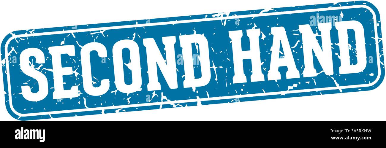 second hand stamp. second hand rectangular sign isolated on transparent ...