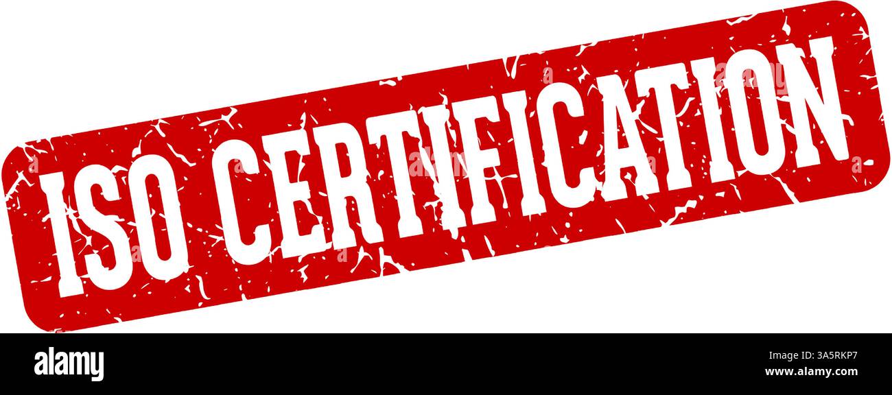 iso certification stamp. iso certification rectangular sign isolated on ...