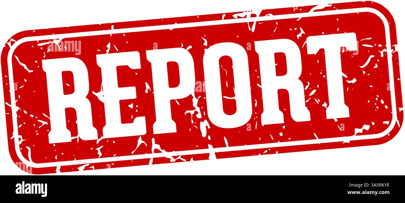report stamp. report rectangular sign isolated on transparent ...
