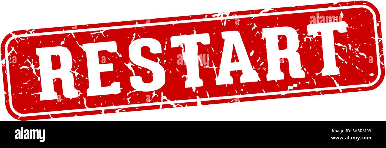 restart stamp. restart rectangular sign isolated on transparent ...