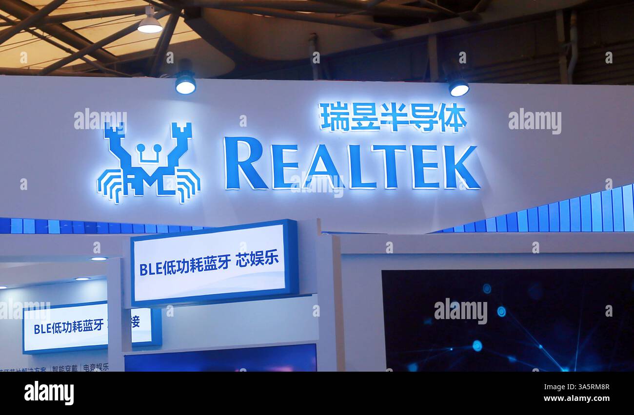 SHANGHAI, CHINA - MARCH 20, 2025 - The Realtek Semiconductor booth at ...