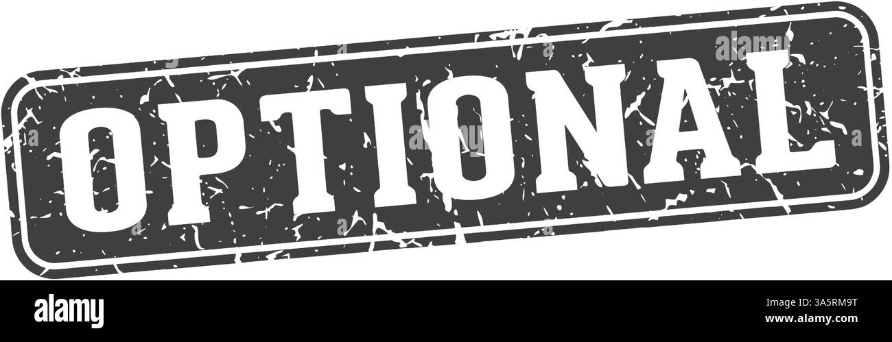 optional stamp. optional rectangular sign isolated on transparent ...
