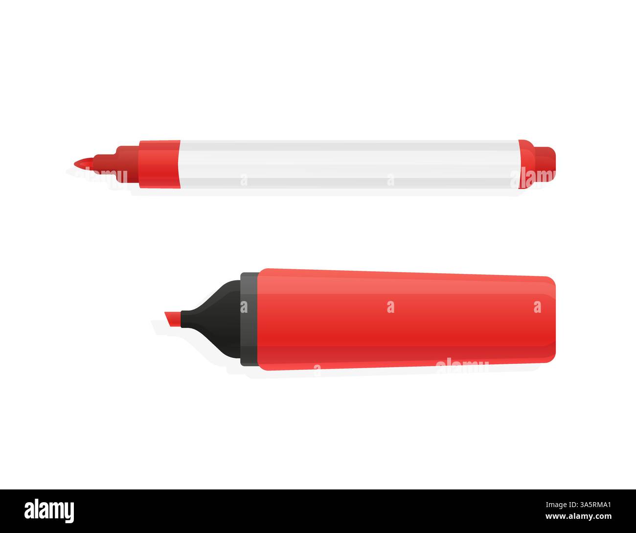 Marker in flat style on white background. Vector illustration design ...