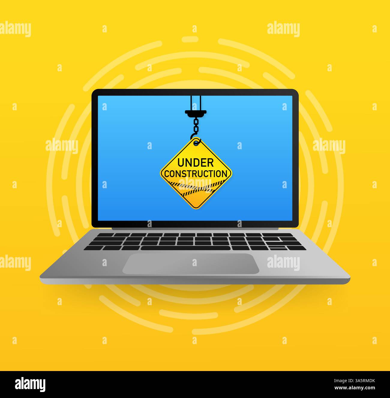 Website is under reconstruction. Website icon symbol. Warning icon ...