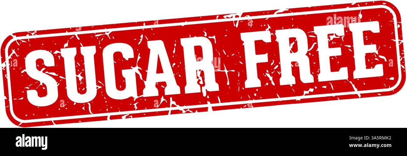 sugar free stamp. sugar free rectangular sign isolated on transparent ...