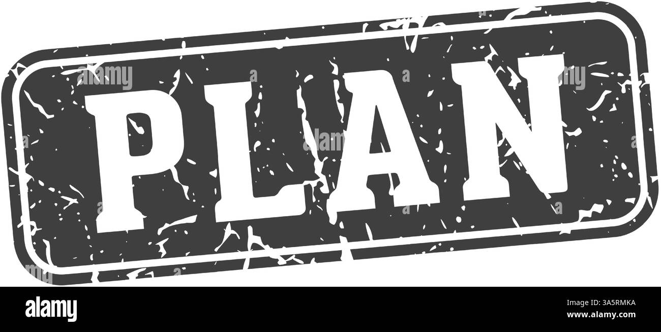 plan stamp. plan rectangular sign isolated on transparent background ...