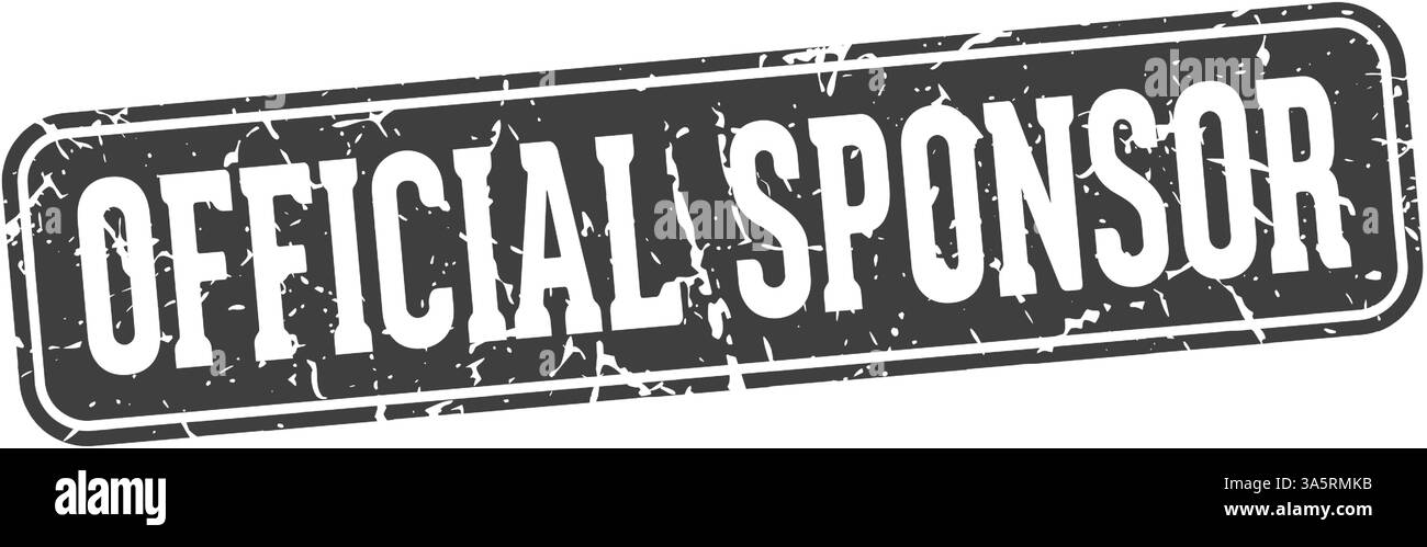 official sponsor stamp. official sponsor rectangular sign isolated on ...