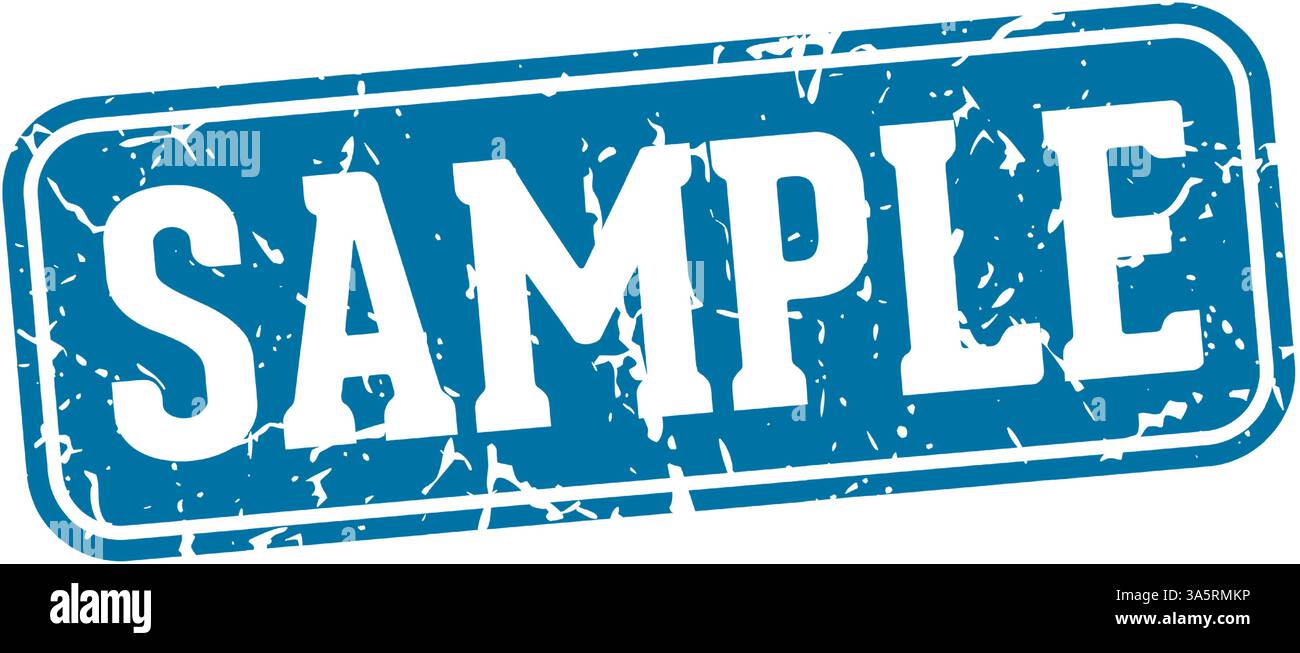 sample stamp. sample rectangular sign isolated on transparent ...