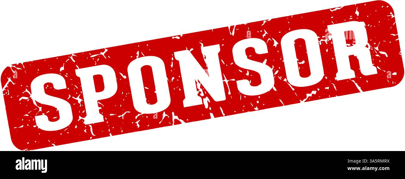 sponsor stamp. sponsor rectangular sign isolated on transparent ...