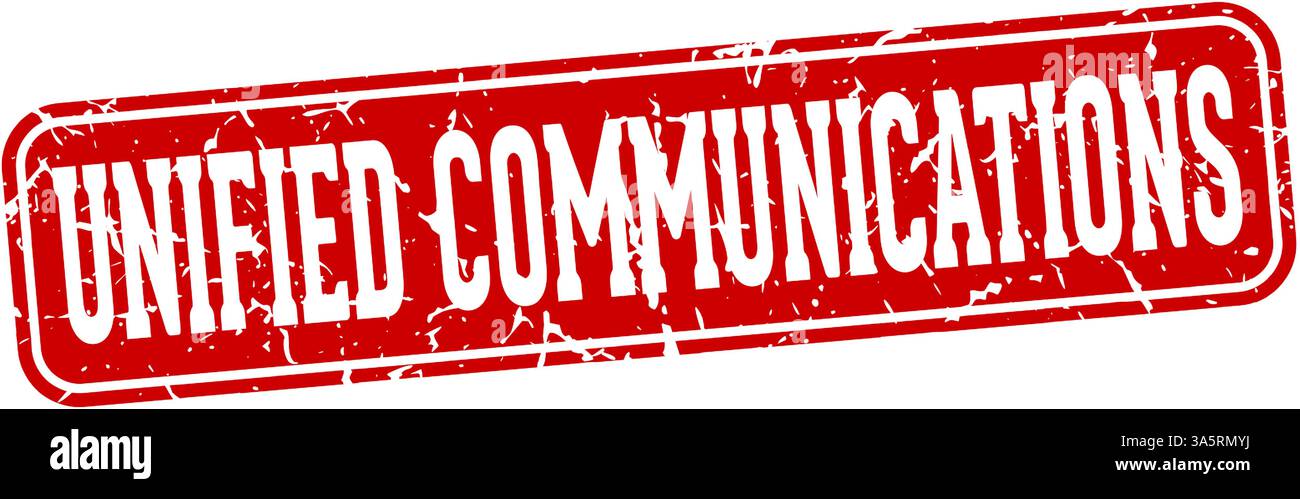 unified communications stamp. unified communications rectangular sign ...
