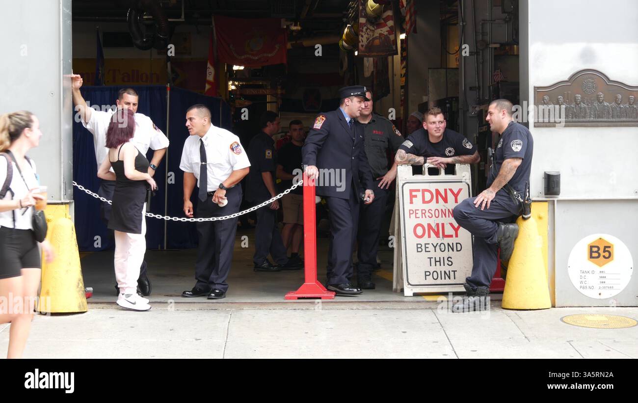 New York City, United States - 11 September 2023: Firefighters ...