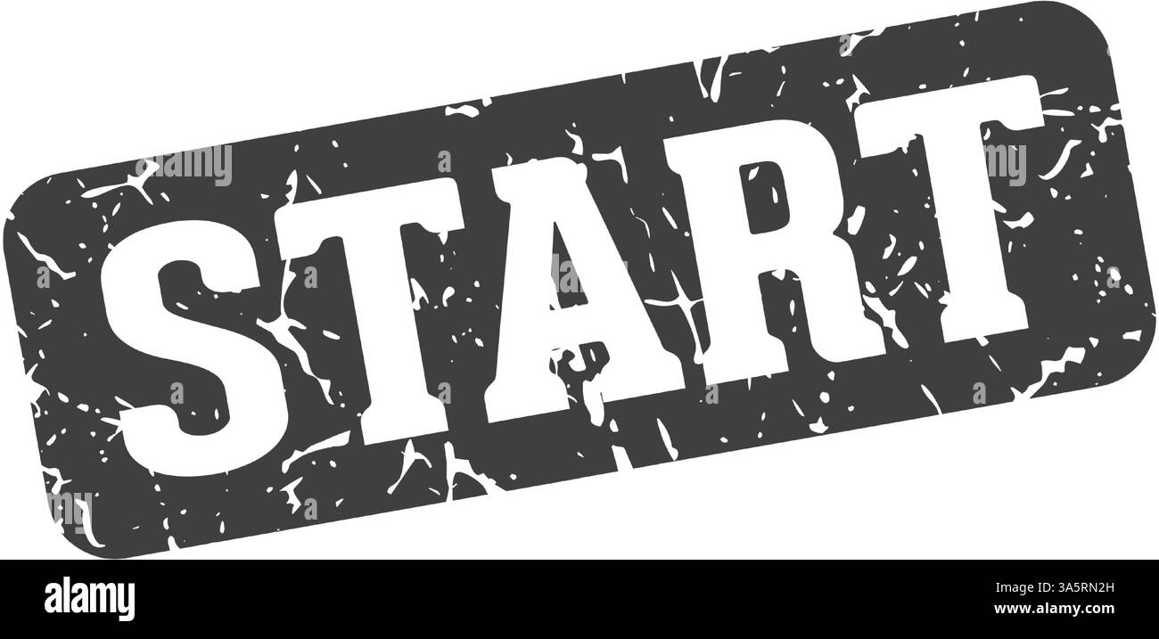 start stamp. start rectangular sign isolated on transparent background ...