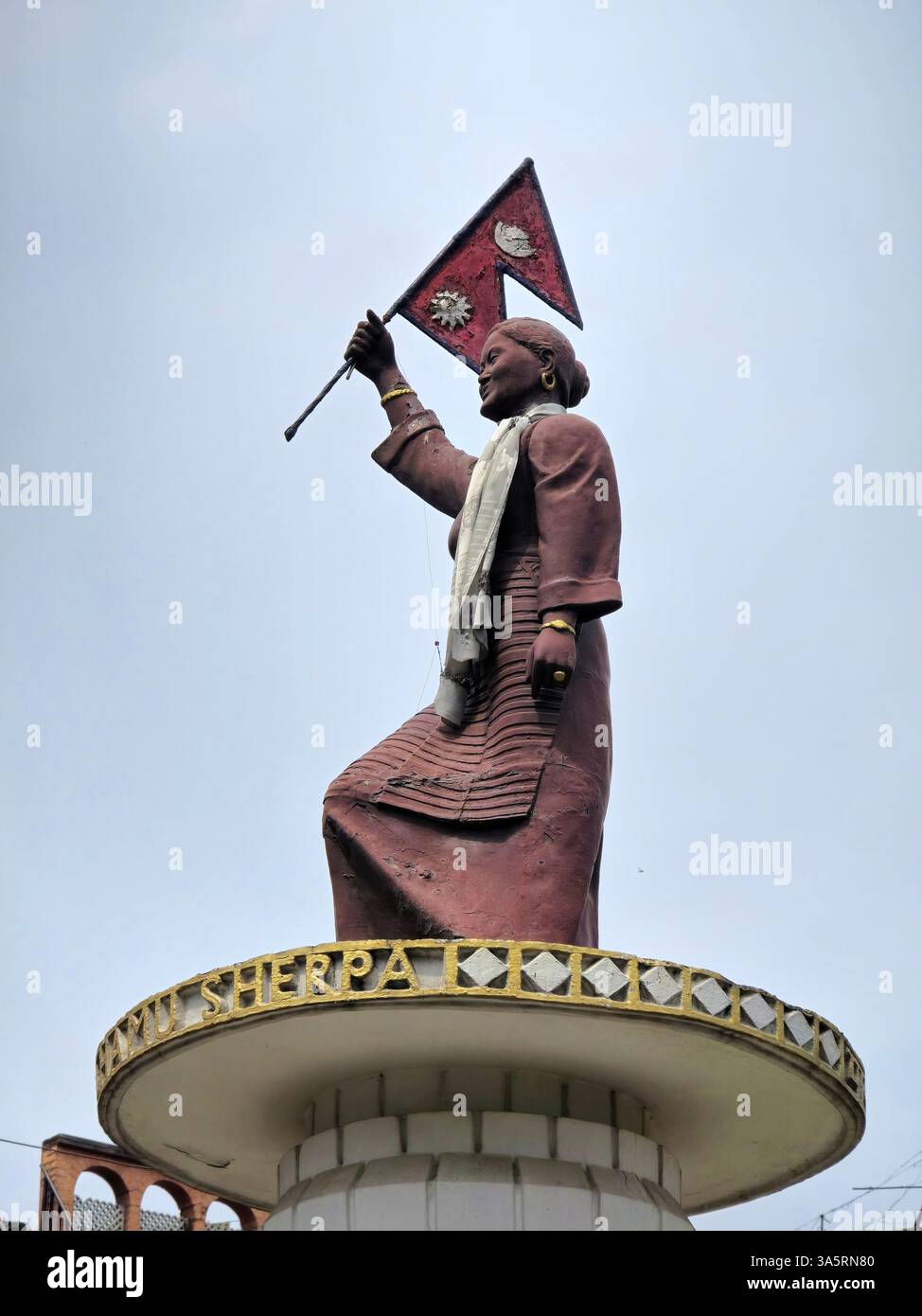 Statue of Pasang Lhamu Sherpa , the first woman to climb Mount Everest ...