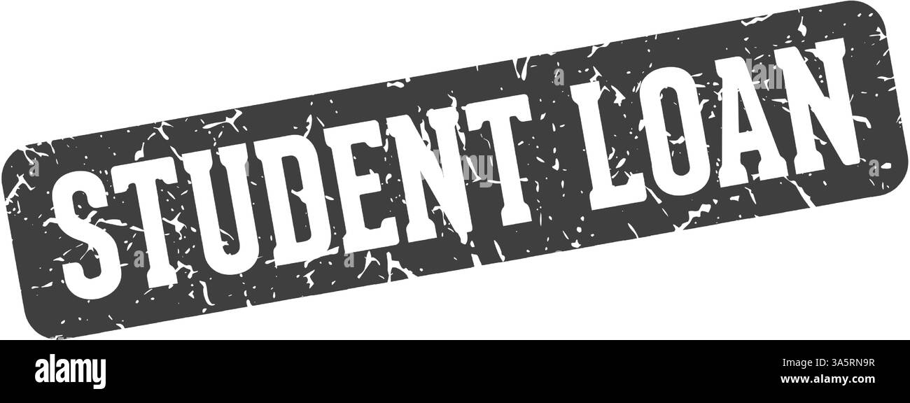 student loan stamp. student loan rectangular sign isolated on ...