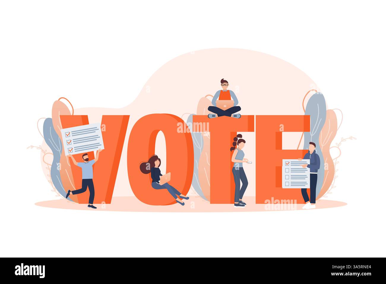 Cartoon icon. Cartoon character. Flat vote people for concept design ...