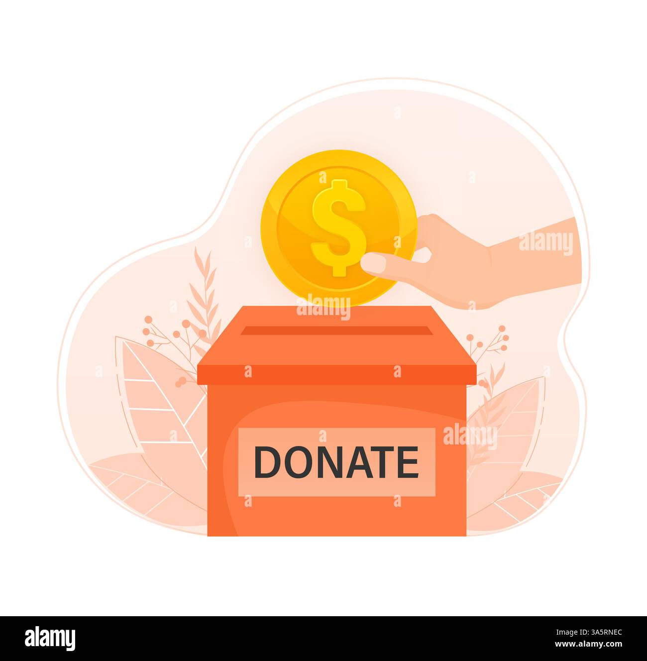 Donate coin, great design for any purposes. 3d isometric illustration ...