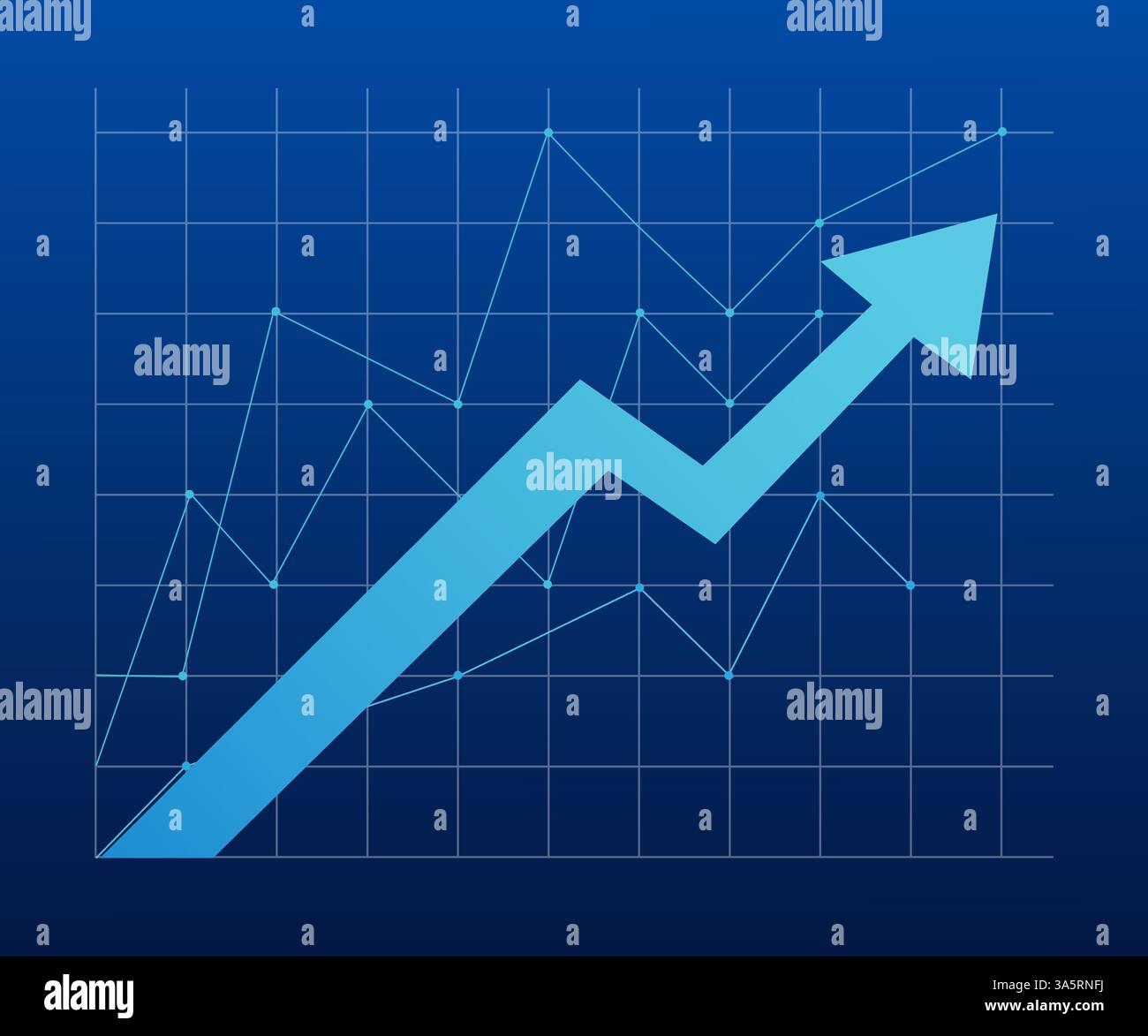 Diagram rising. Diagram, graph growth. Vector chart. Stock vector ...