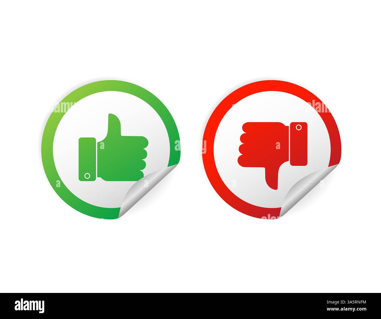 Flat yes no sticker. Check mark icon vector isolated. Accept button ...