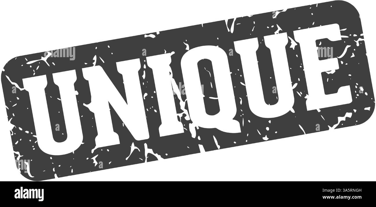 unique stamp. unique rectangular sign isolated on transparent ...