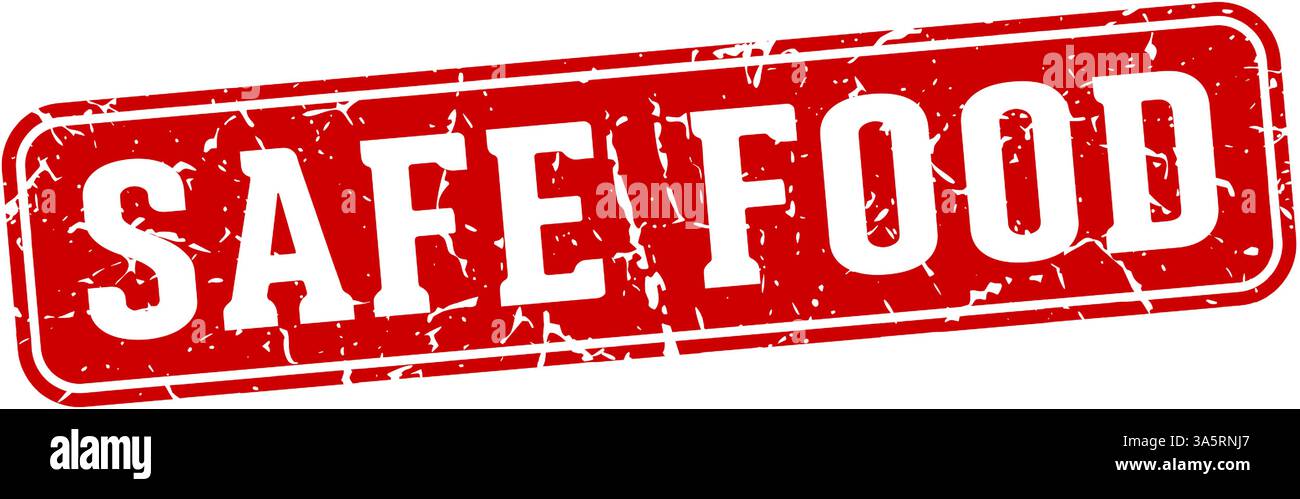 safe food stamp. safe food rectangular sign isolated on transparent ...