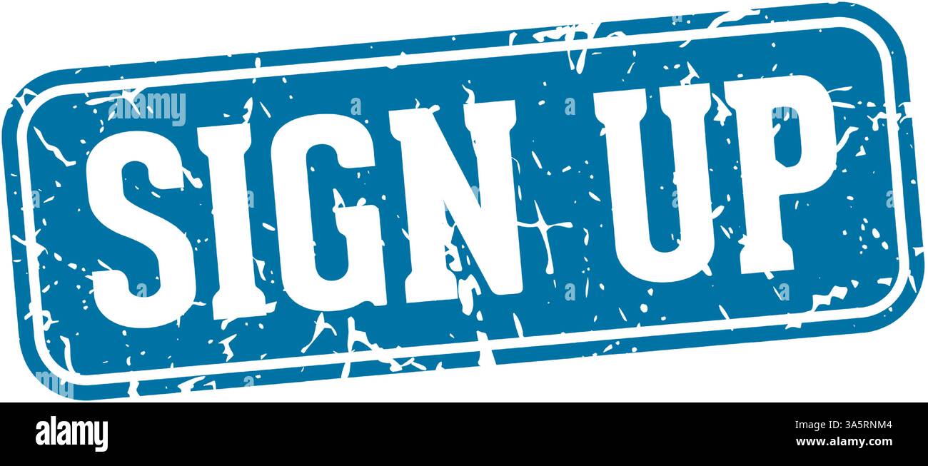 sign up stamp. sign up rectangular sign isolated on transparent ...