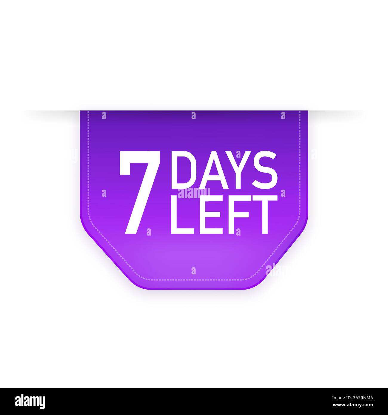 7 Days to go poster in flat style. Vector illustrations for time ...