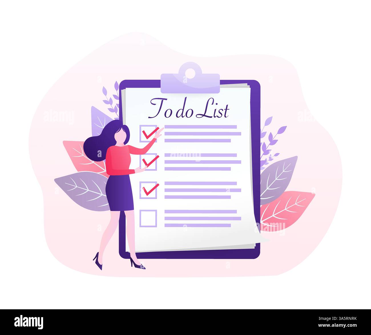 To do list people on white background. Cartoon character. Survey vector ...
