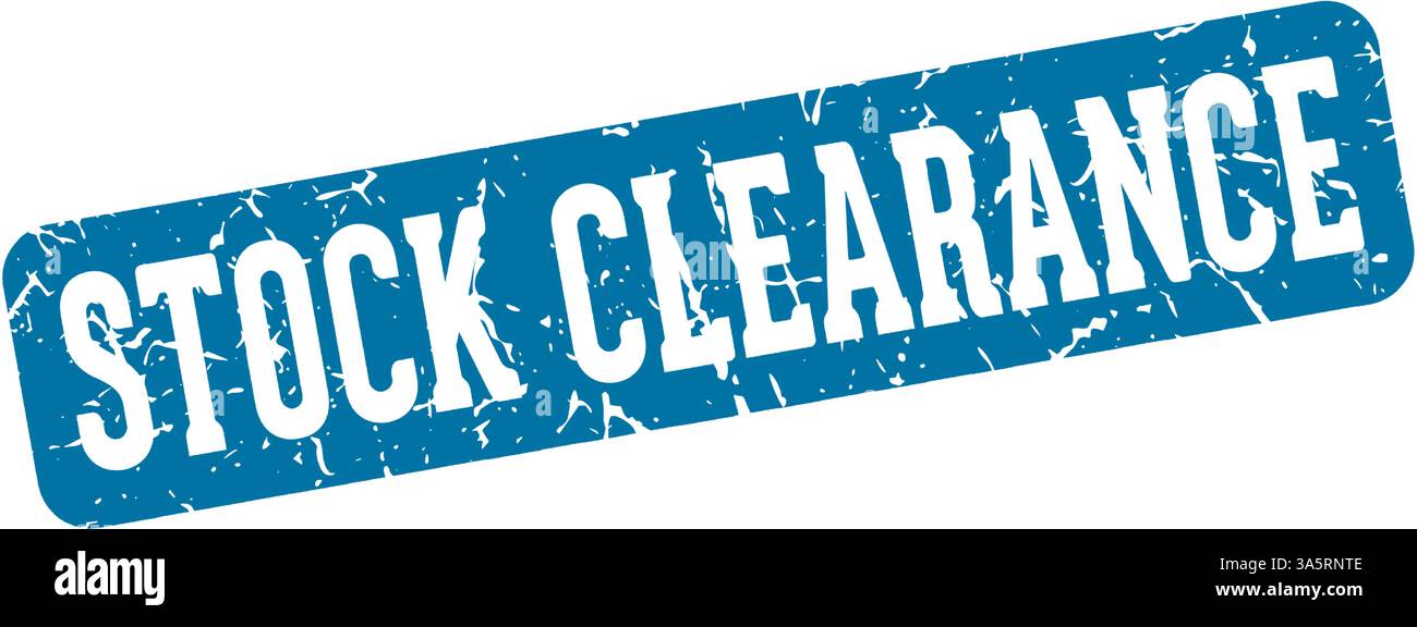 stock clearance stamp. stock clearance rectangular sign isolated on ...