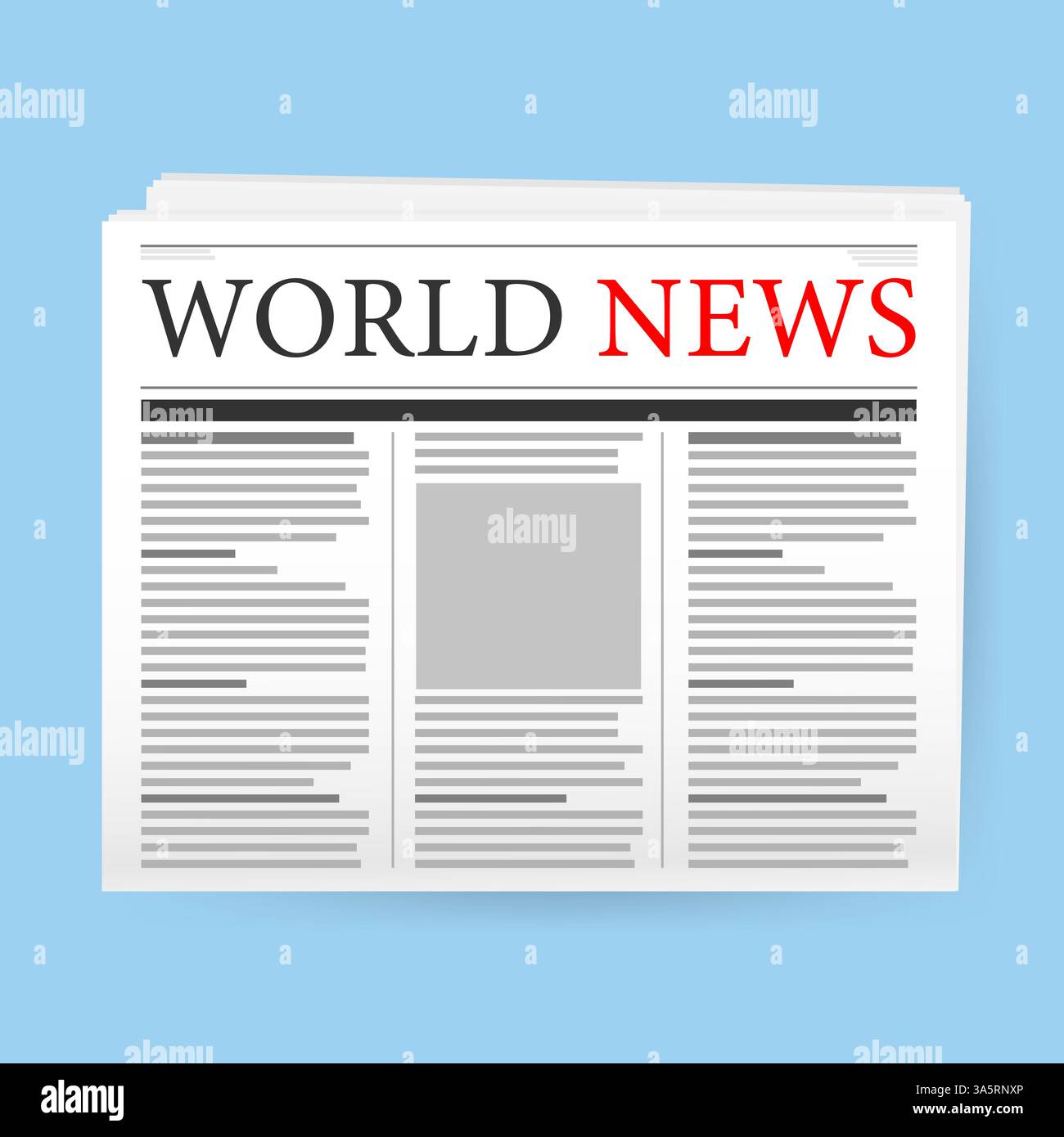 Newspaper, great design for any purposes. Vector editorial print layout ...