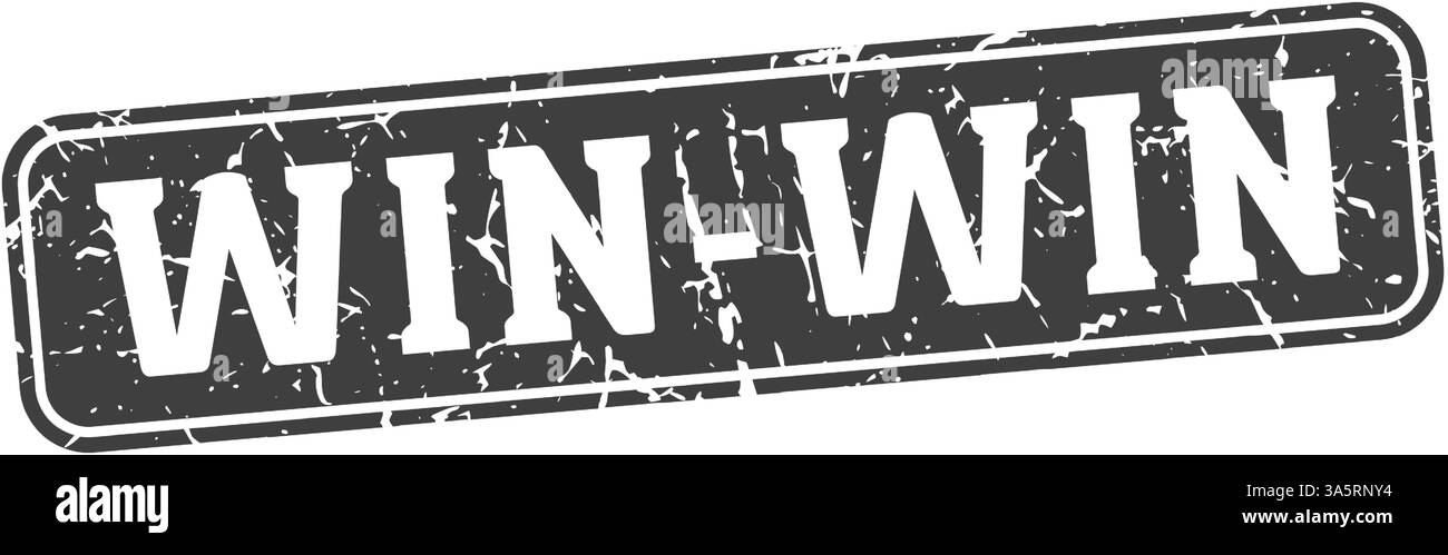 win-win stamp. win-win rectangular sign isolated on transparent ...