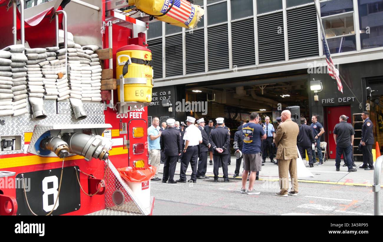 New York City, United States - 11 September 2023: Firefighters ...
