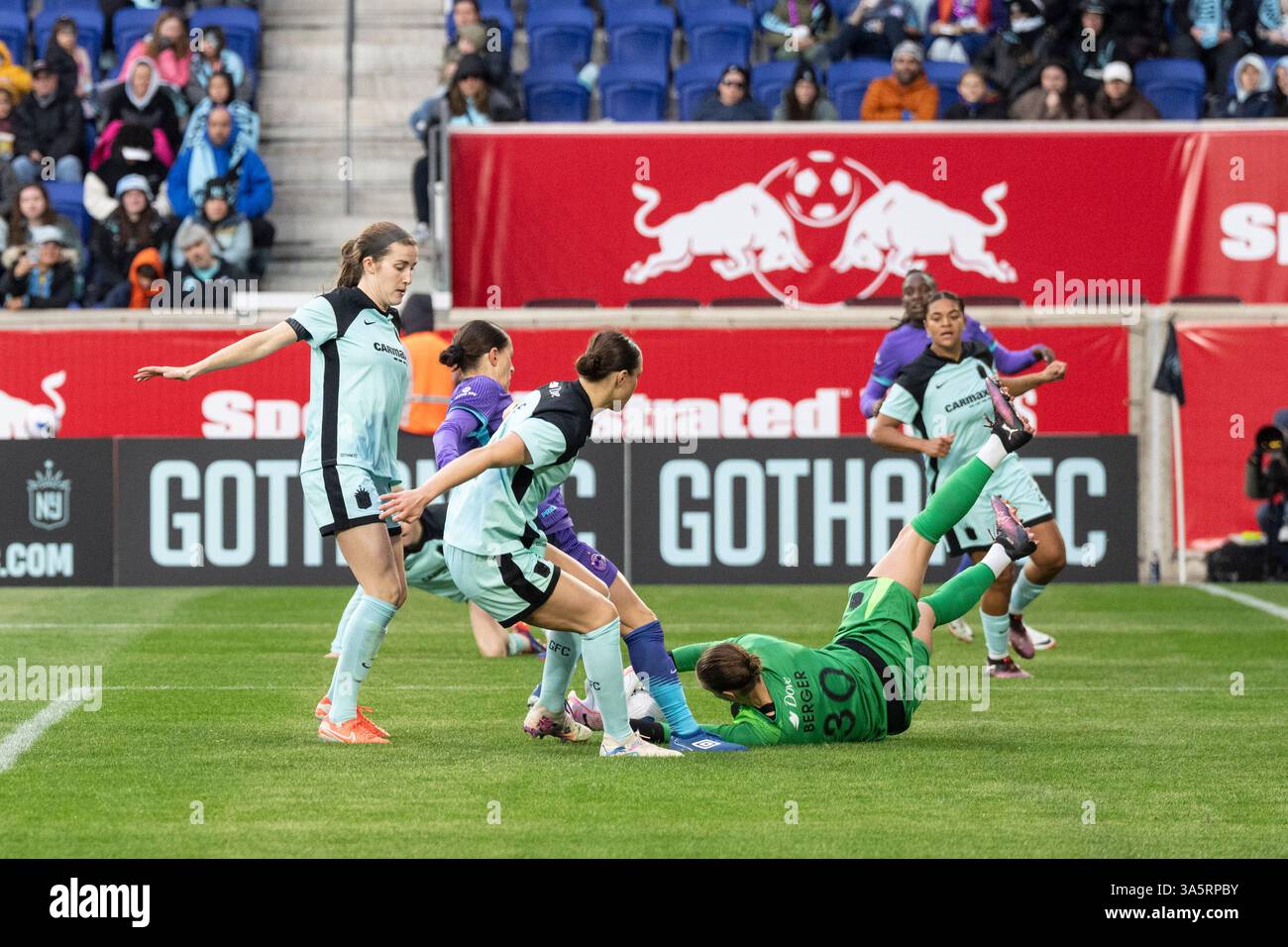 Harrison, NJ, March 23, 2025: Goalkeeper Ann-Katrin Berger (30) of ...