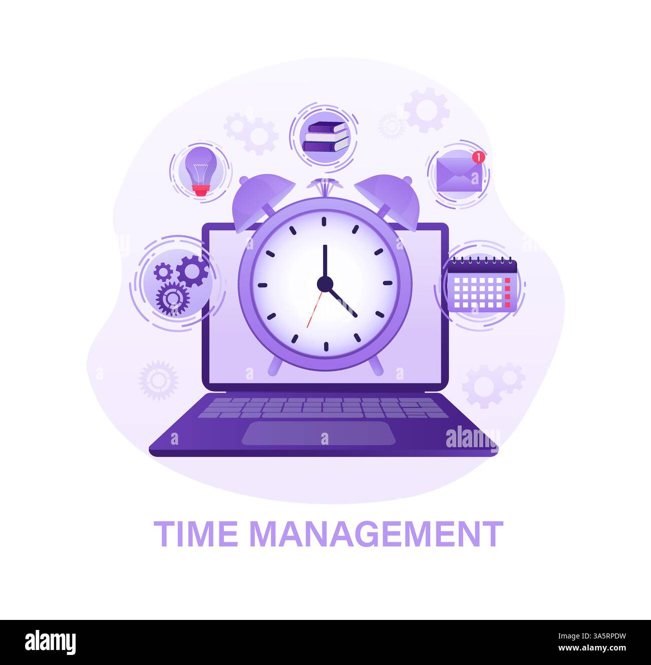 Flat time management for report design. Isometric vector illustration ...